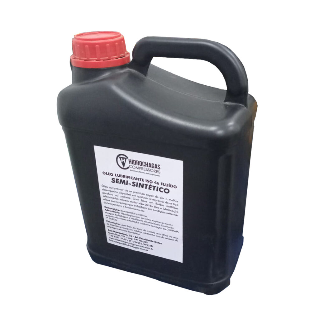 Óleo Lubrificante Semi-Sintético para Compressores Parafuso ISO46 Fluido 5 Litros – Hidrochagas ...