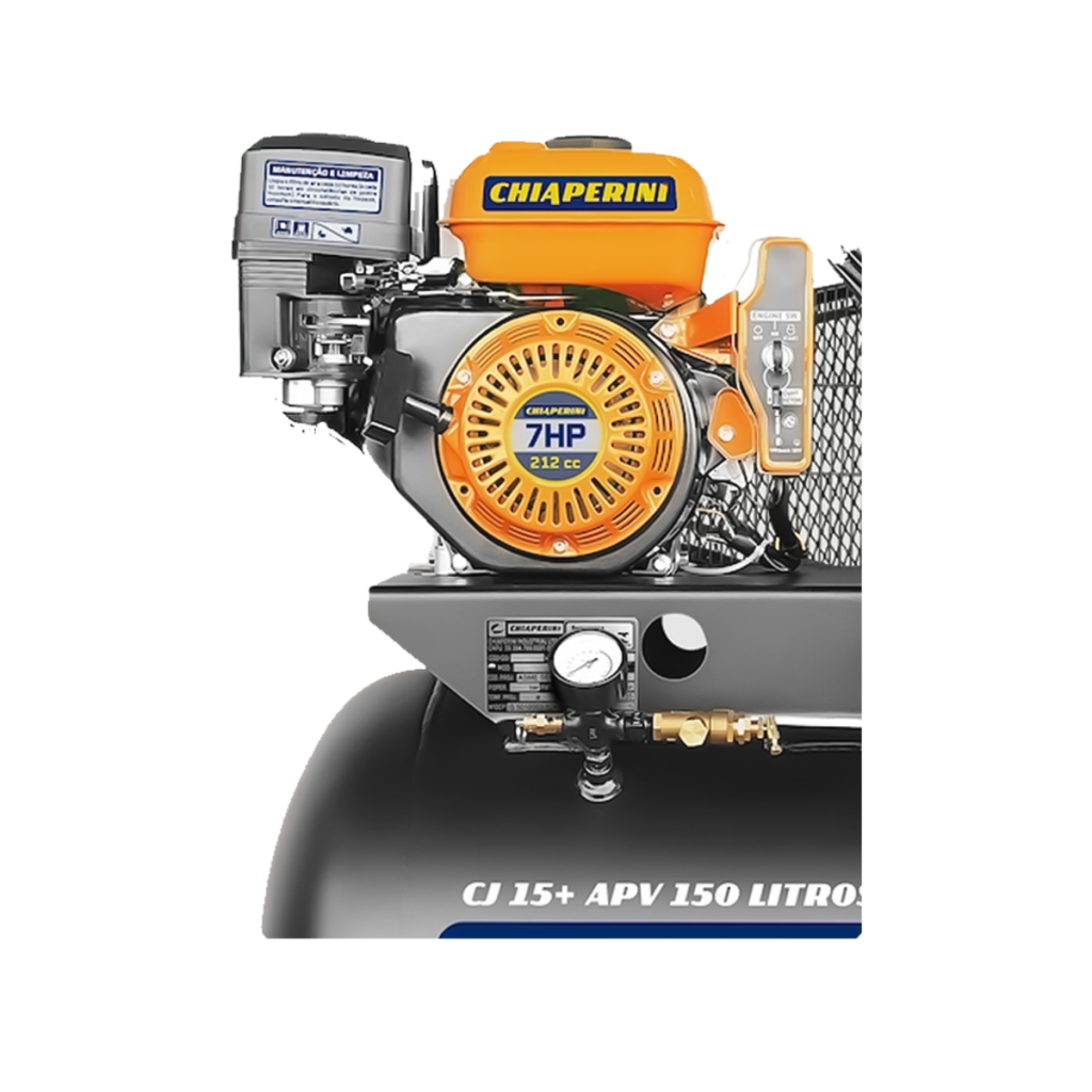 Compressor de Ar de Alta Pressão Chiaperini CJ15+ APV 150L 7HP Gasolina ...